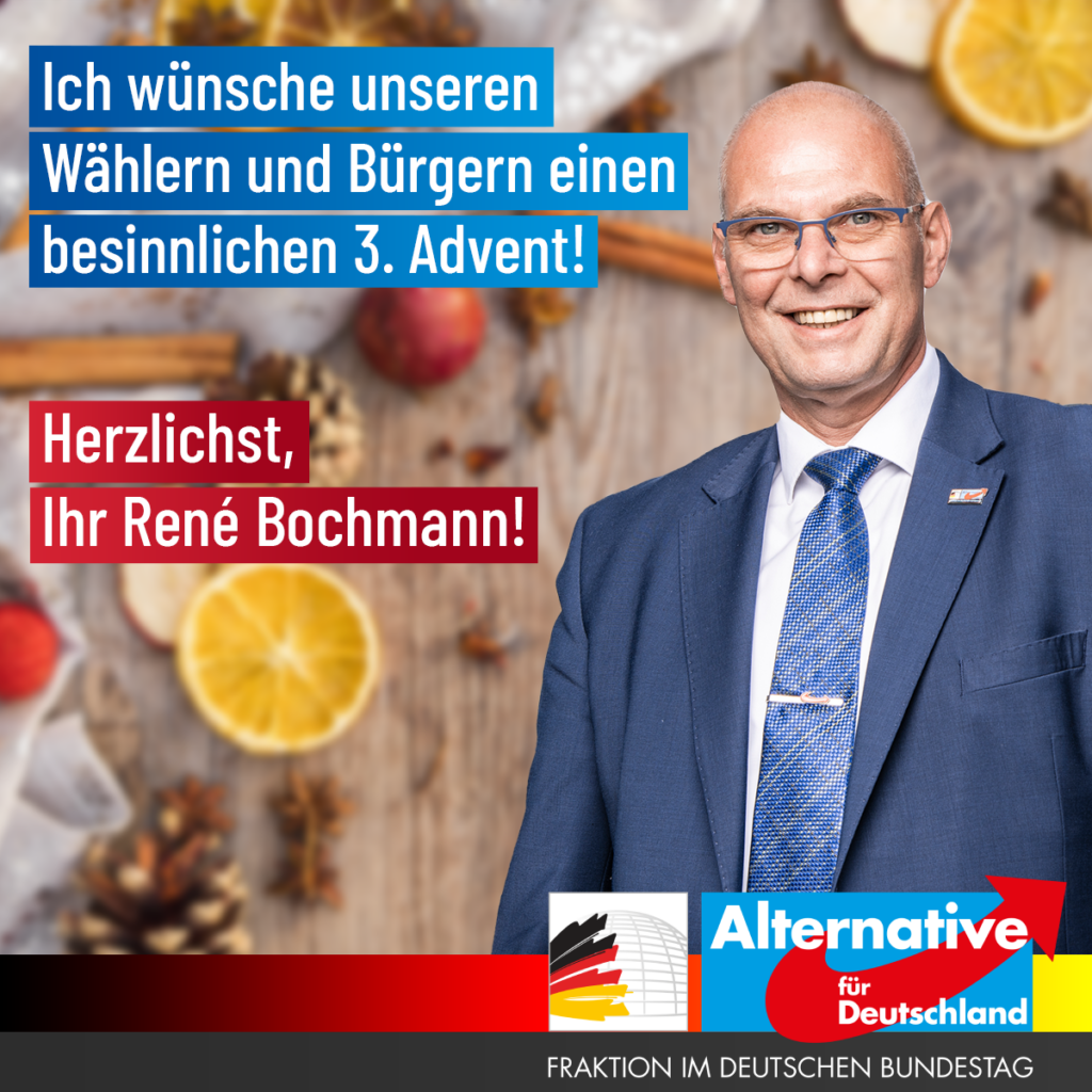 Ich wünsche unseren Wählern und Bürgern einen besinnlichen 3. Advent ...